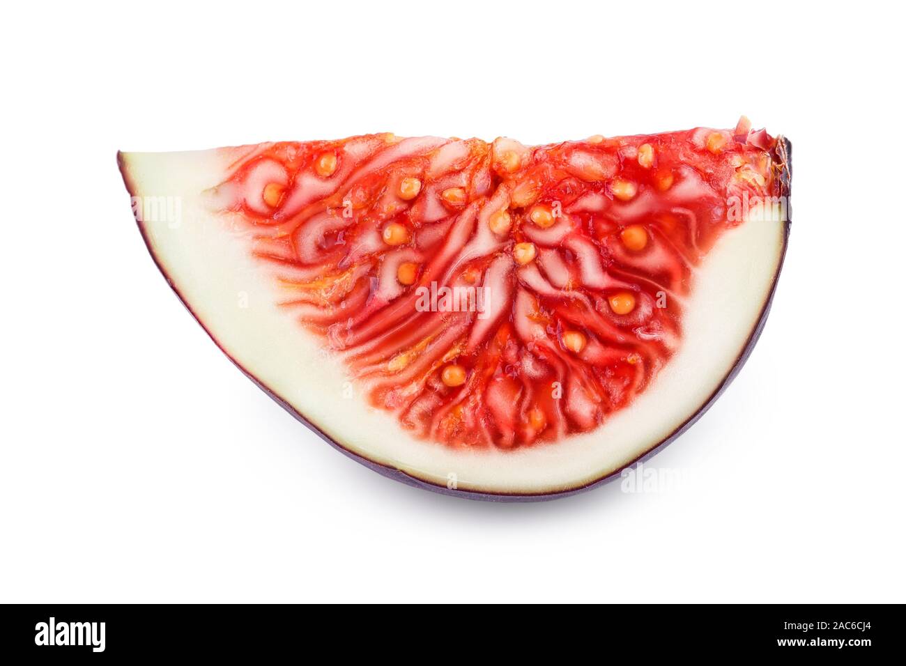 Fresh fig slice fruit isolated on white background Stock Photo - Alamy