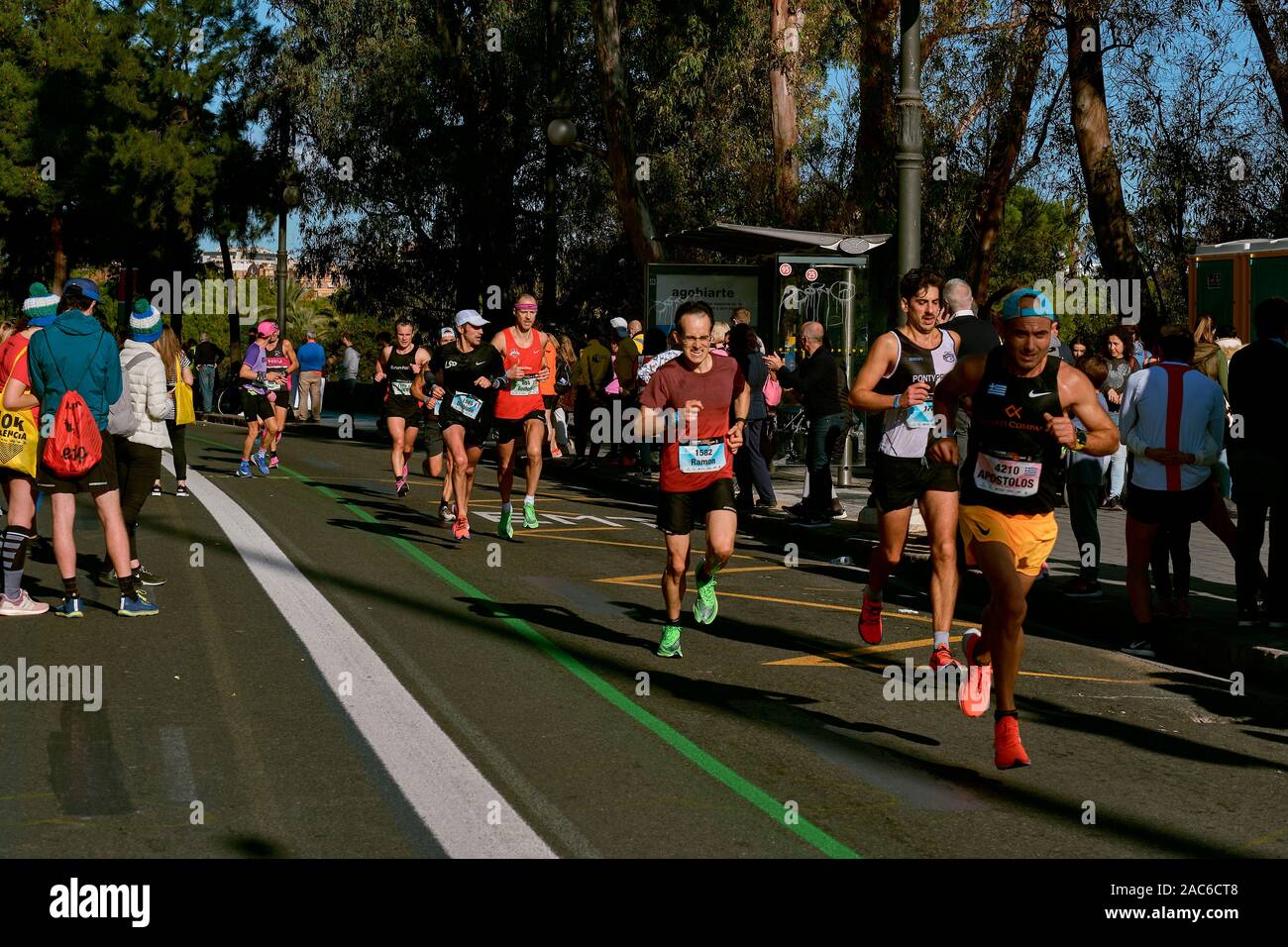 Running Marathon Valencia 2019 Spain Stock Photo - Alamy