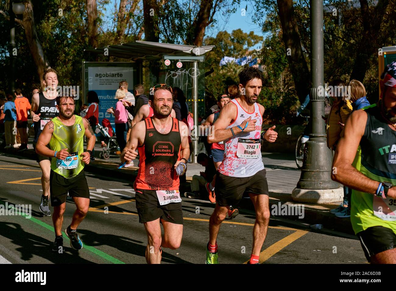 Running Marathon Valencia 2019 Spain Stock Photo - Alamy