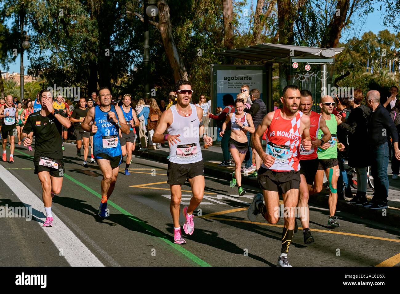 Running Marathon Valencia 2019 Spain Stock Photo - Alamy