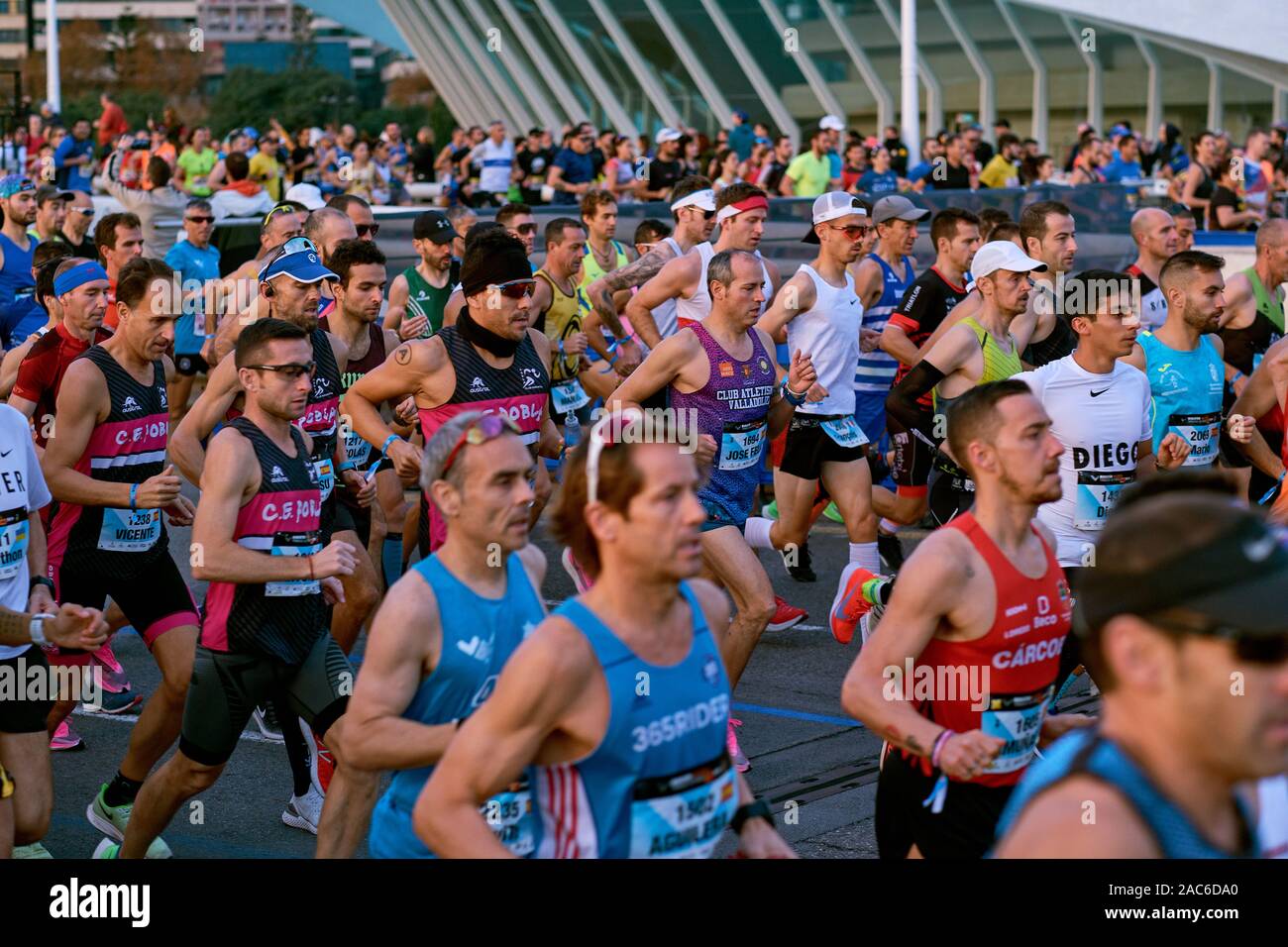 Running Marathon Valencia 2019 Spain Stock Photo - Alamy