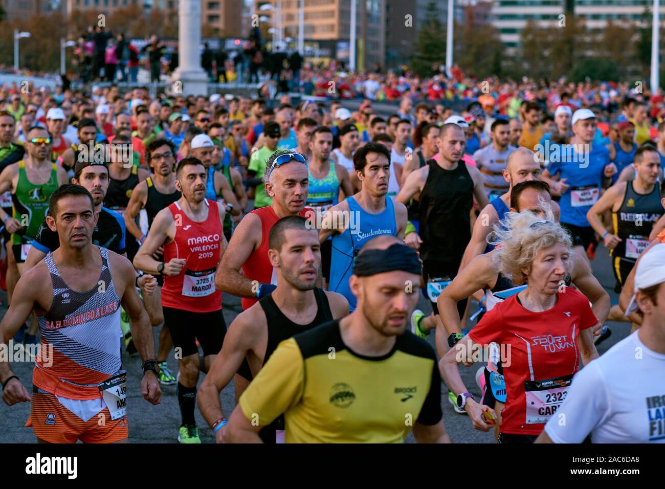 Running Marathon Valencia 2019 Spain Stock Photo - Alamy