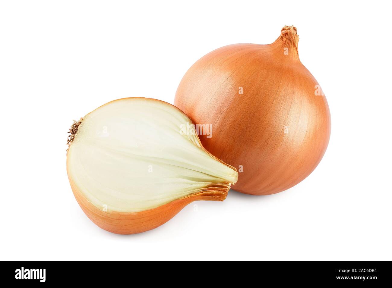 yellow onion isolated on white background close up Stock Photo - Alamy