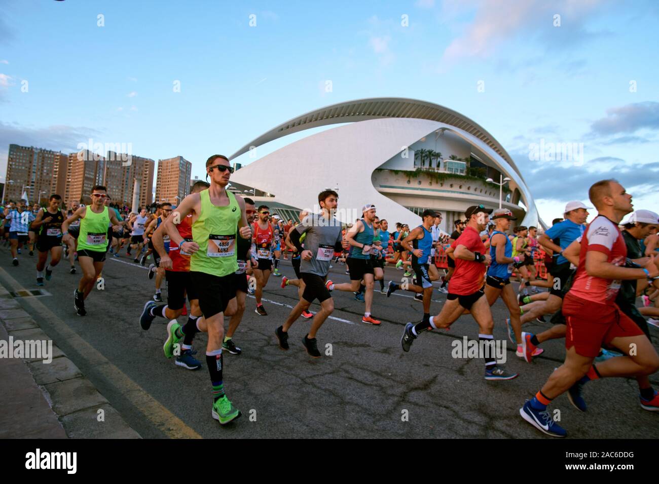 Running Marathon Valencia 2019 Spain Stock Photo - Alamy