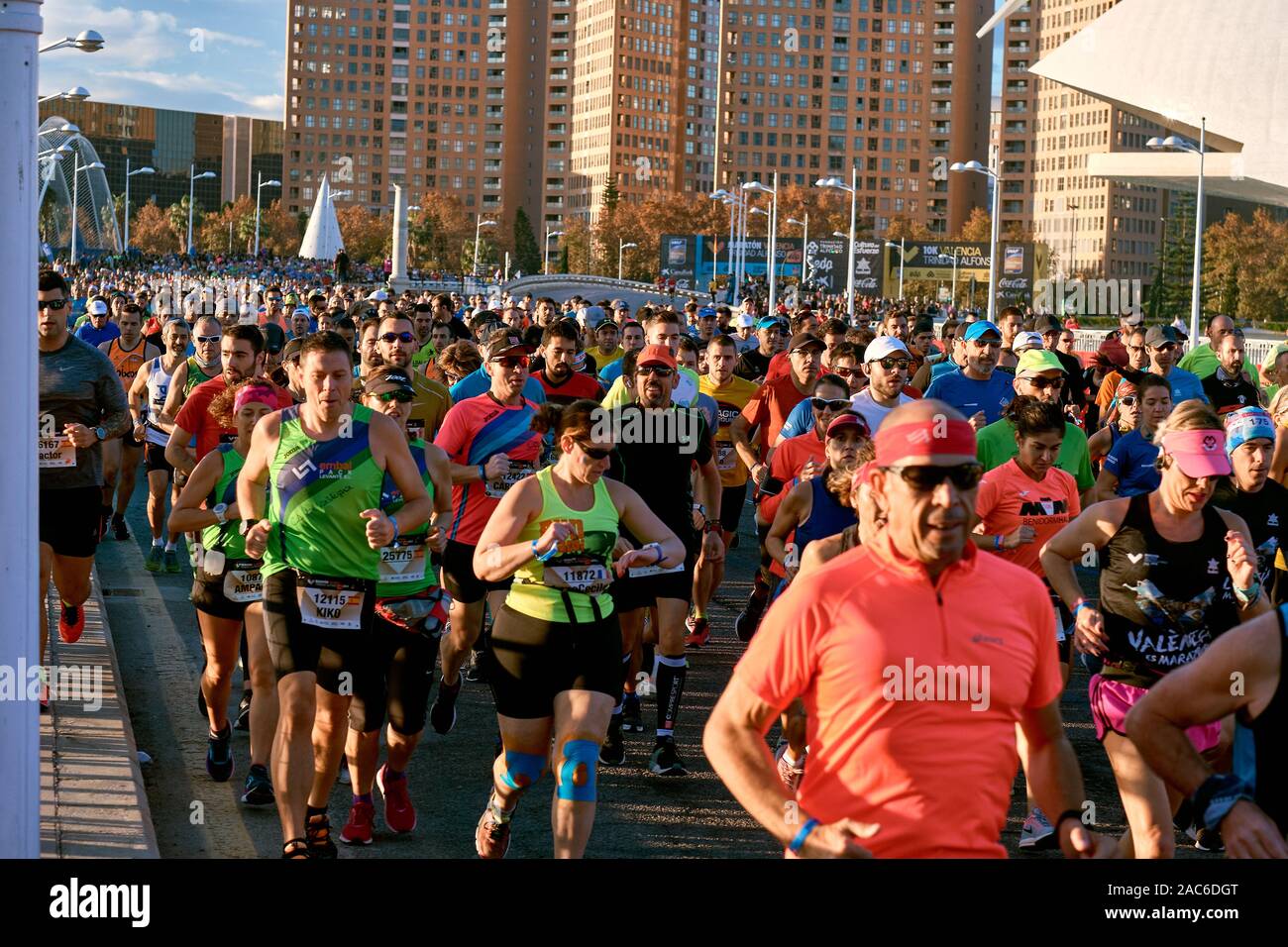 Running Marathon Valencia 2019 Spain Stock Photo - Alamy