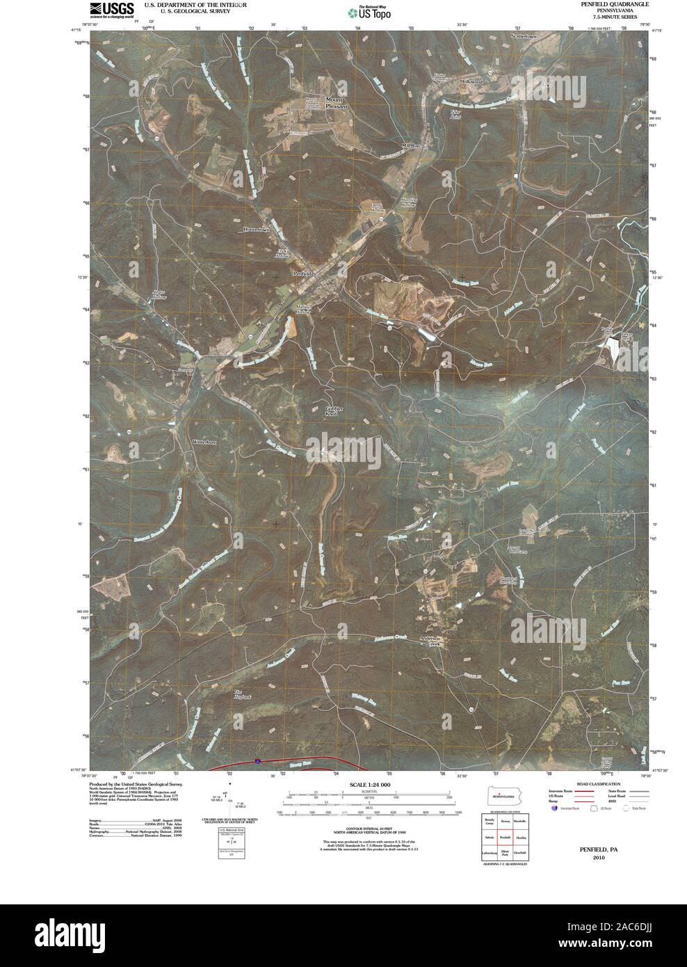 Penfield pennsylvania map Cut Out Stock Images & Pictures - Alamy