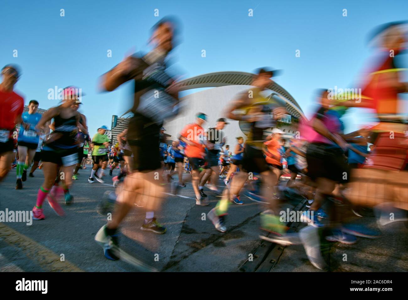 Running Marathon Valencia 2019 Spain Stock Photo - Alamy
