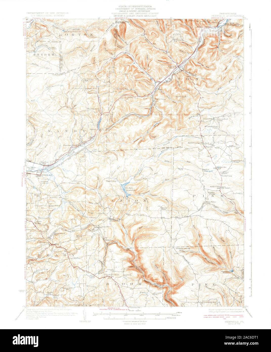 Penfield pennsylvania map hi-res stock photography and images - Alamy