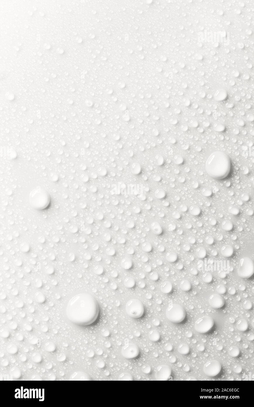 Water drops on smooth white background, close-up Stock Photo - Alamy