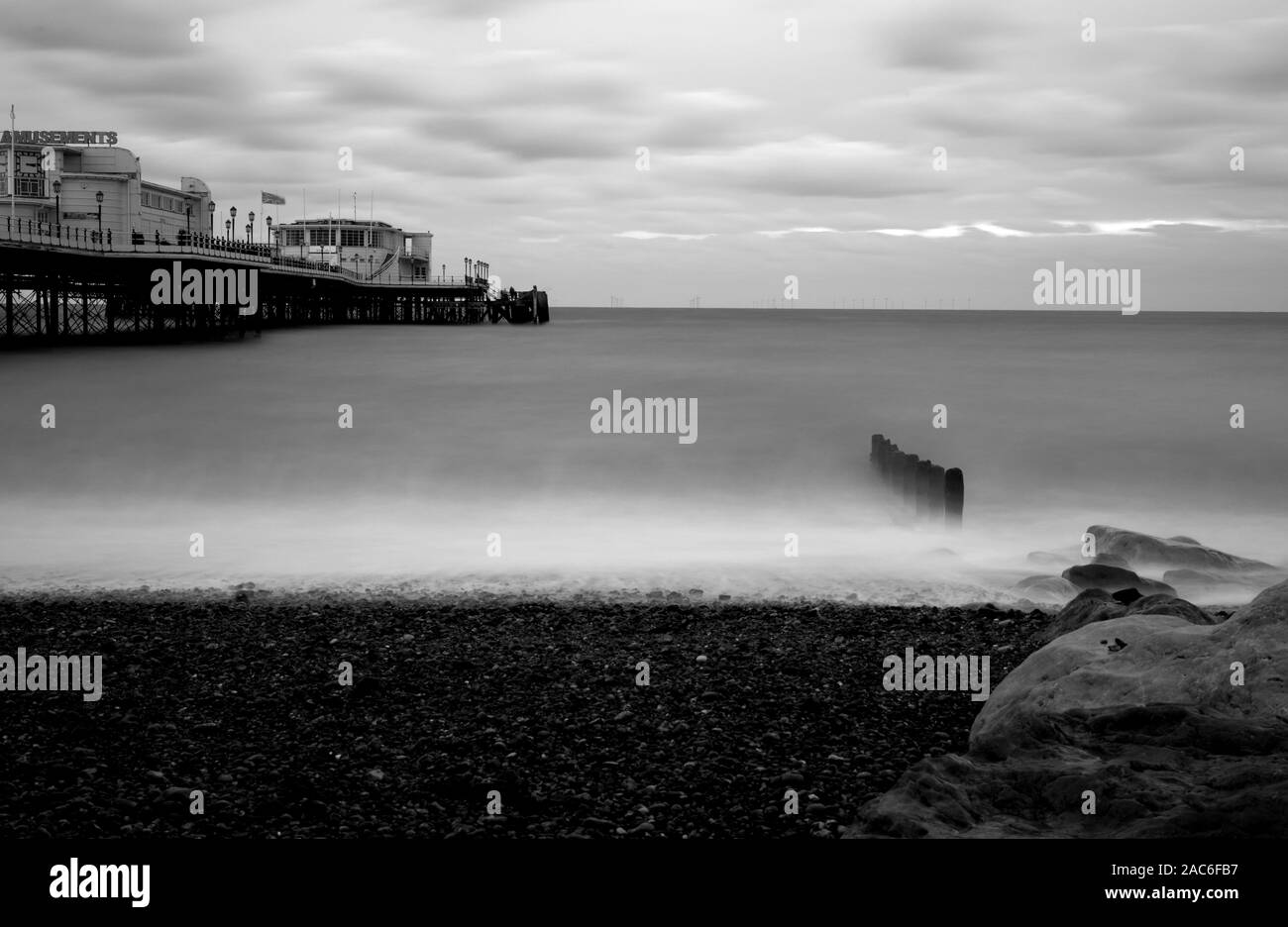 Worthing promenade view Black and White Stock Photos & Images - Alamy