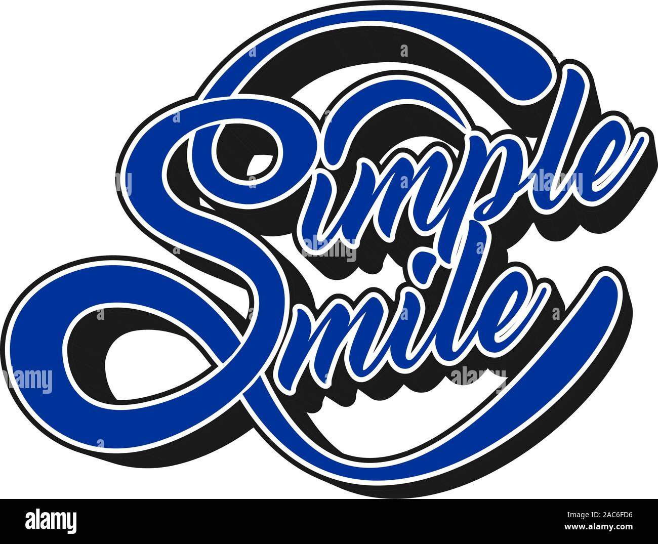 Simple Smile Typography Design Template Stock Vector Image & Art - Alamy