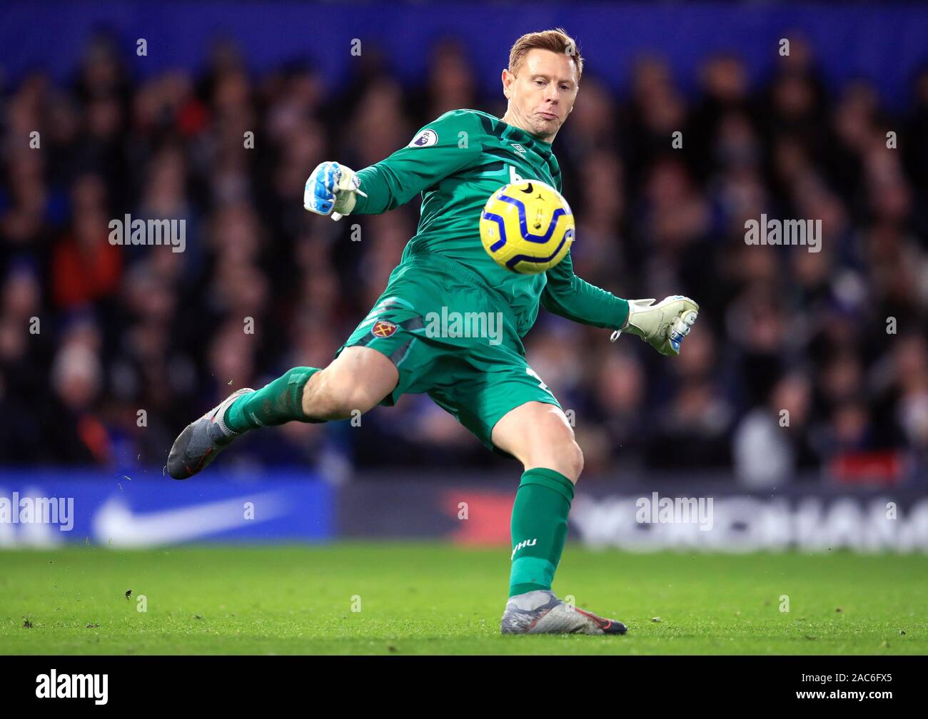 West Ham United goalkeeper David Martin during the Premier League match ...