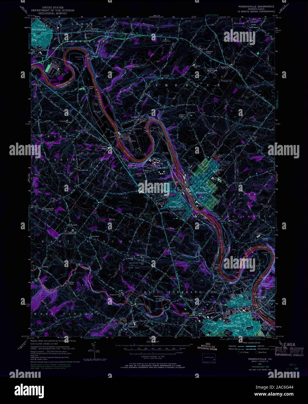 Map of phoenixville hi-res stock photography and images - Alamy