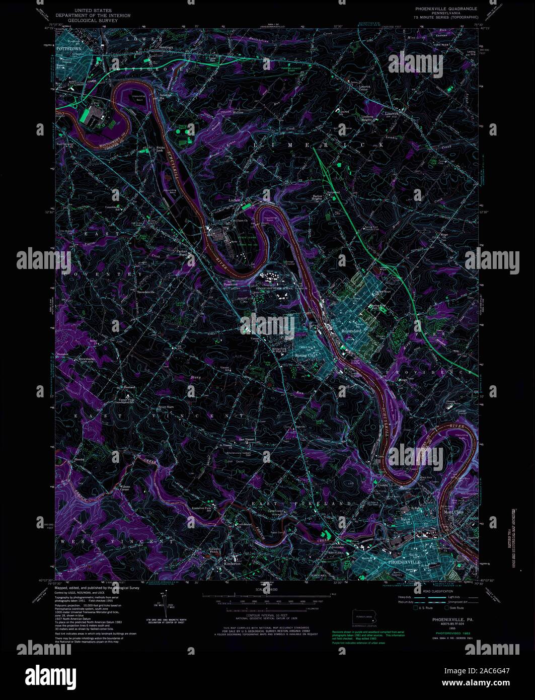 Map of phoenixville hi-res stock photography and images - Alamy