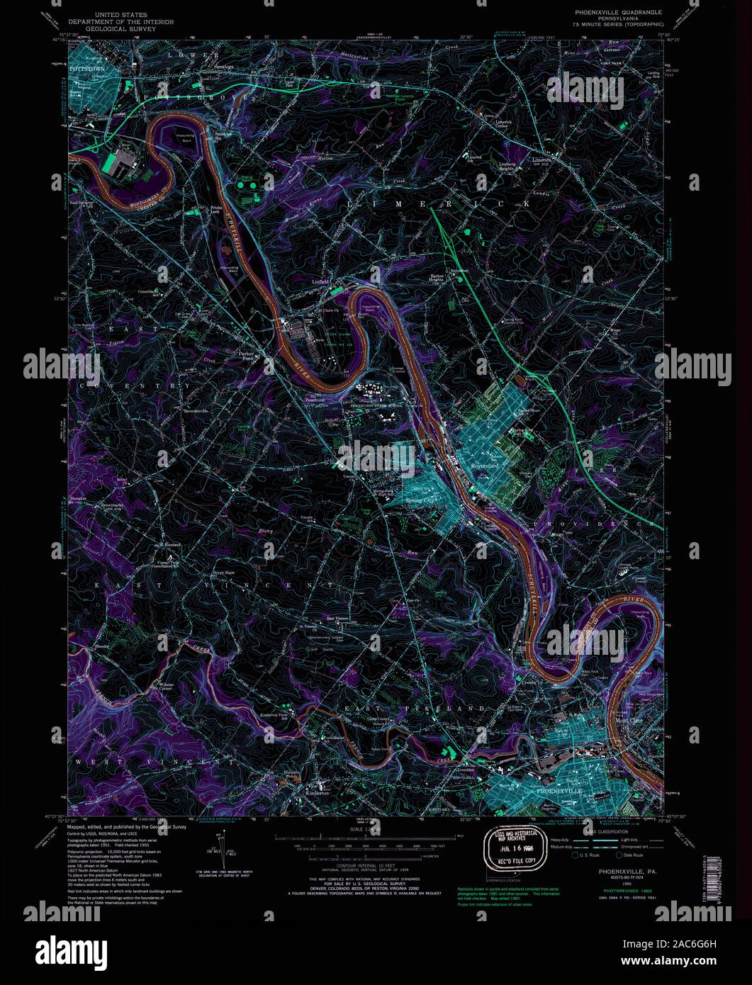 Map of phoenixville hi-res stock photography and images - Alamy