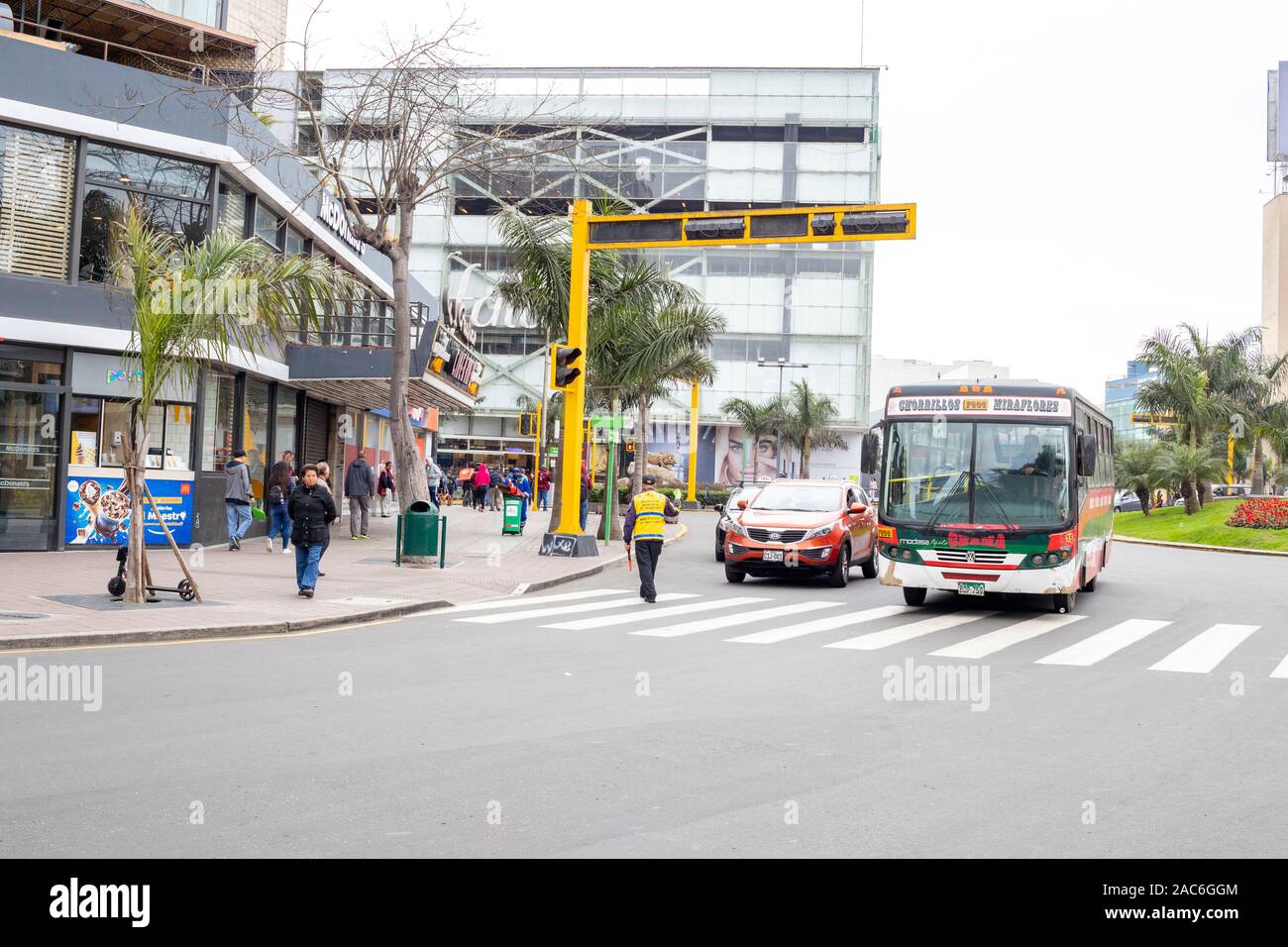 LIMA, PERU - SEP 08TH 2019: Traffic view of the city of Lima, Peru ...
