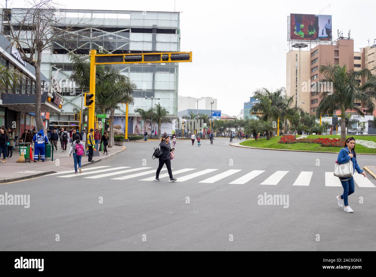 LIMA, PERU - SEP 08TH 2019: Traffic view of the city of Lima, Peru ...