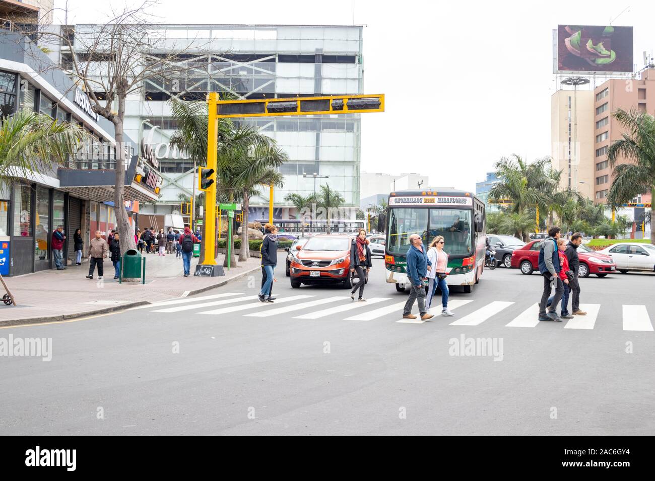 LIMA, PERU - SEP 08TH 2019: Traffic view of the city of Lima, Peru ...