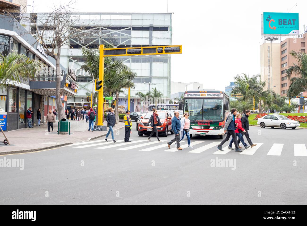 LIMA, PERU - SEP 08TH 2019: Traffic view of the city of Lima, Peru ...