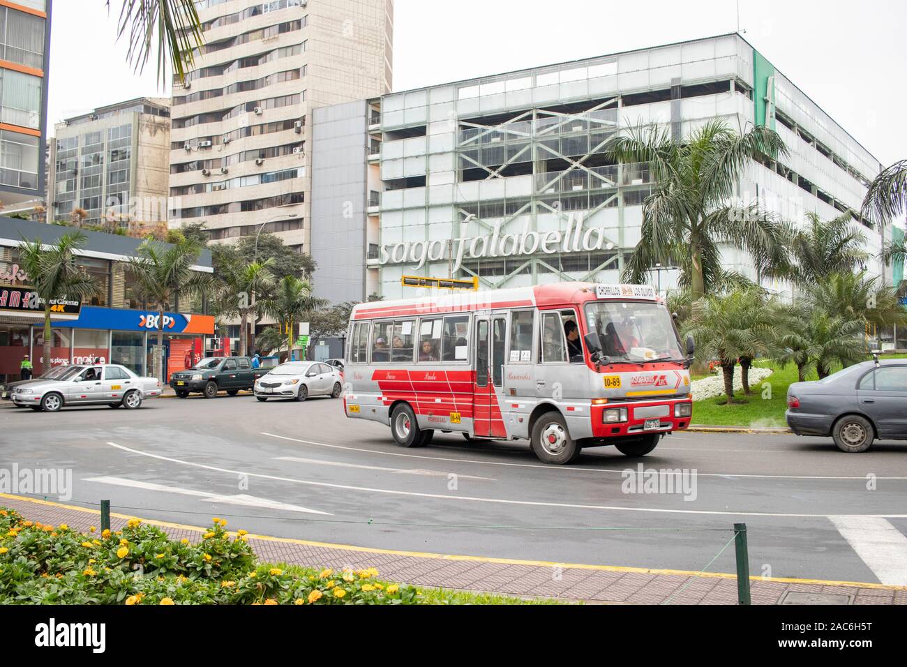 LIMA, PERU - SEP 08TH 2019: Traffic view of the city of Lima, Peru ...