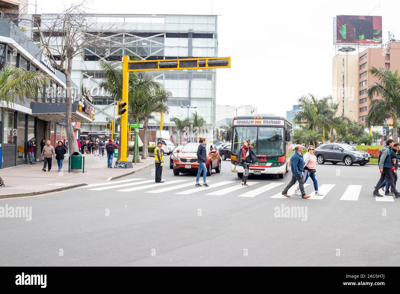 LIMA, PERU - SEP 08TH 2019: Traffic view of the city of Lima, Peru ...
