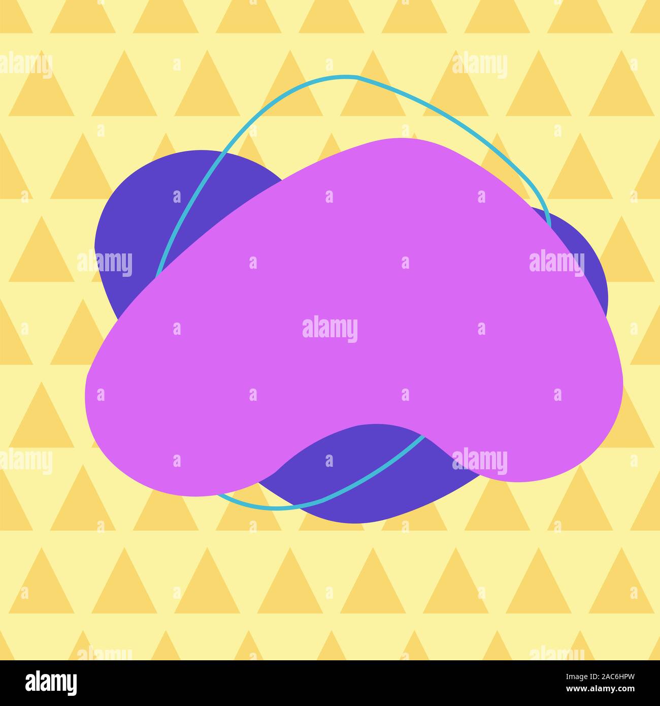 Asymmetrical uneven shaped format pattern object outline multicolour ...