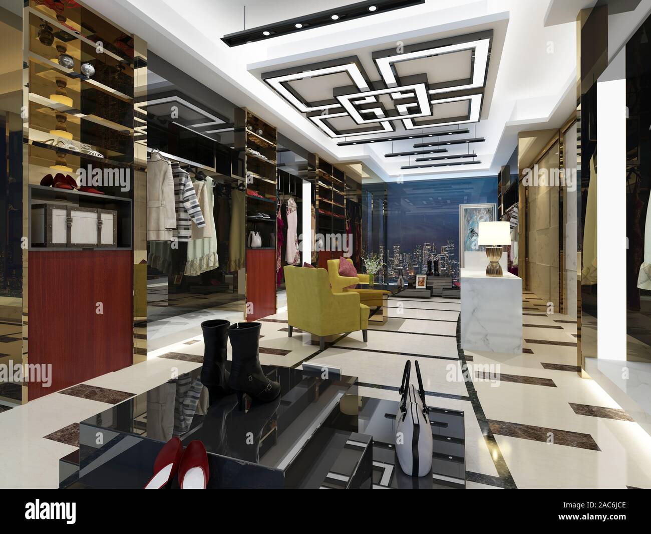 3d render of retil shop Stock Photo - Alamy