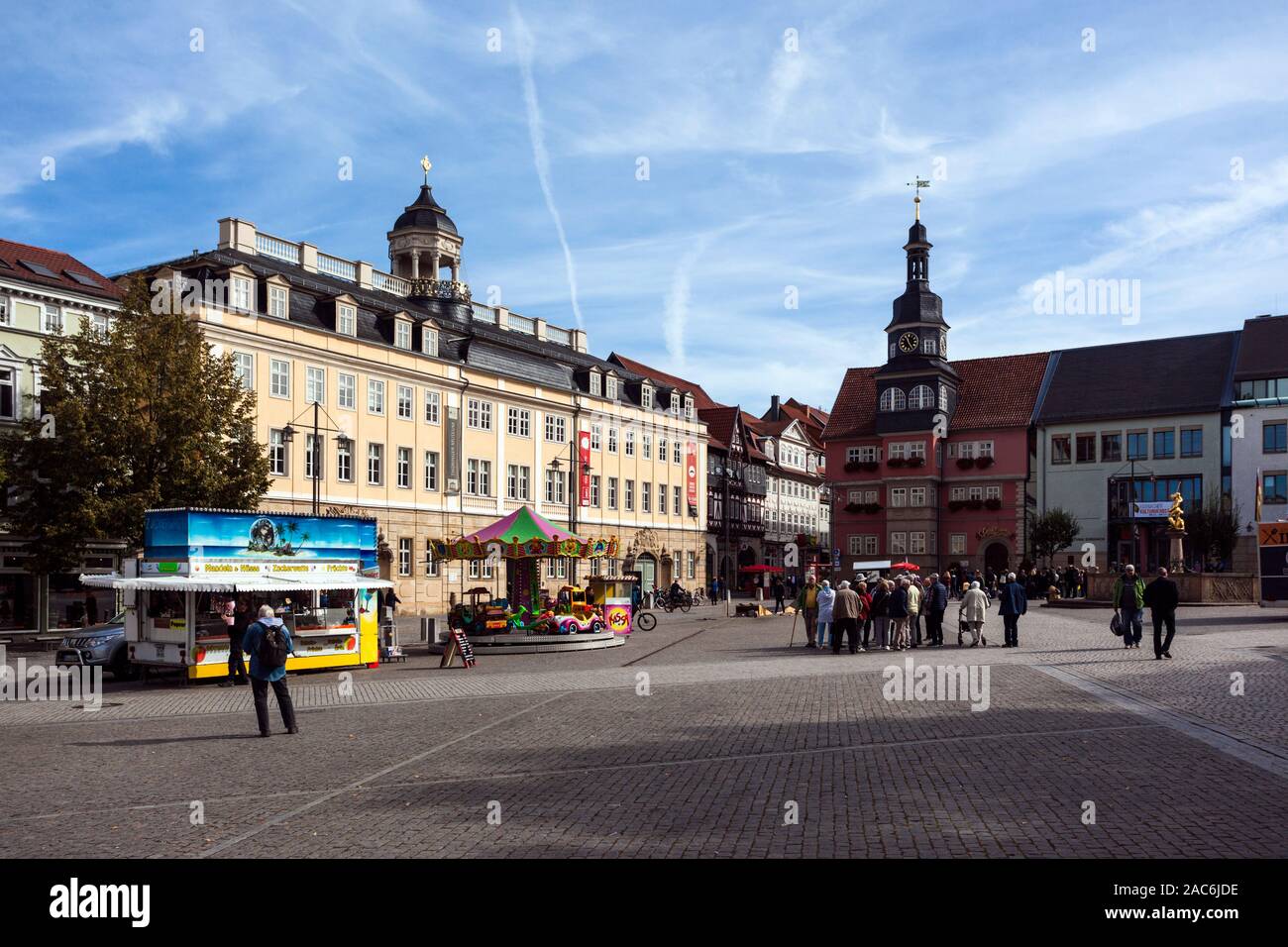 Market square with city hall Stock Photo - Alamy