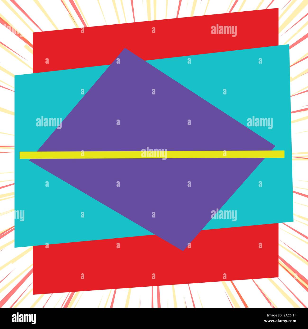 Asymmetrical uneven shaped format pattern object outline multicolour ...