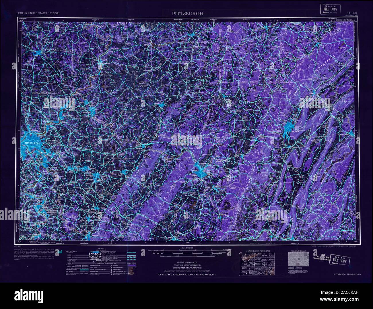Pittsburgh historical map hi-res stock photography and images - Alamy