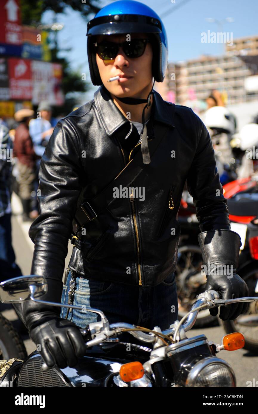 Vintage motorcycle japanese riders hi-res stock photography and images ...