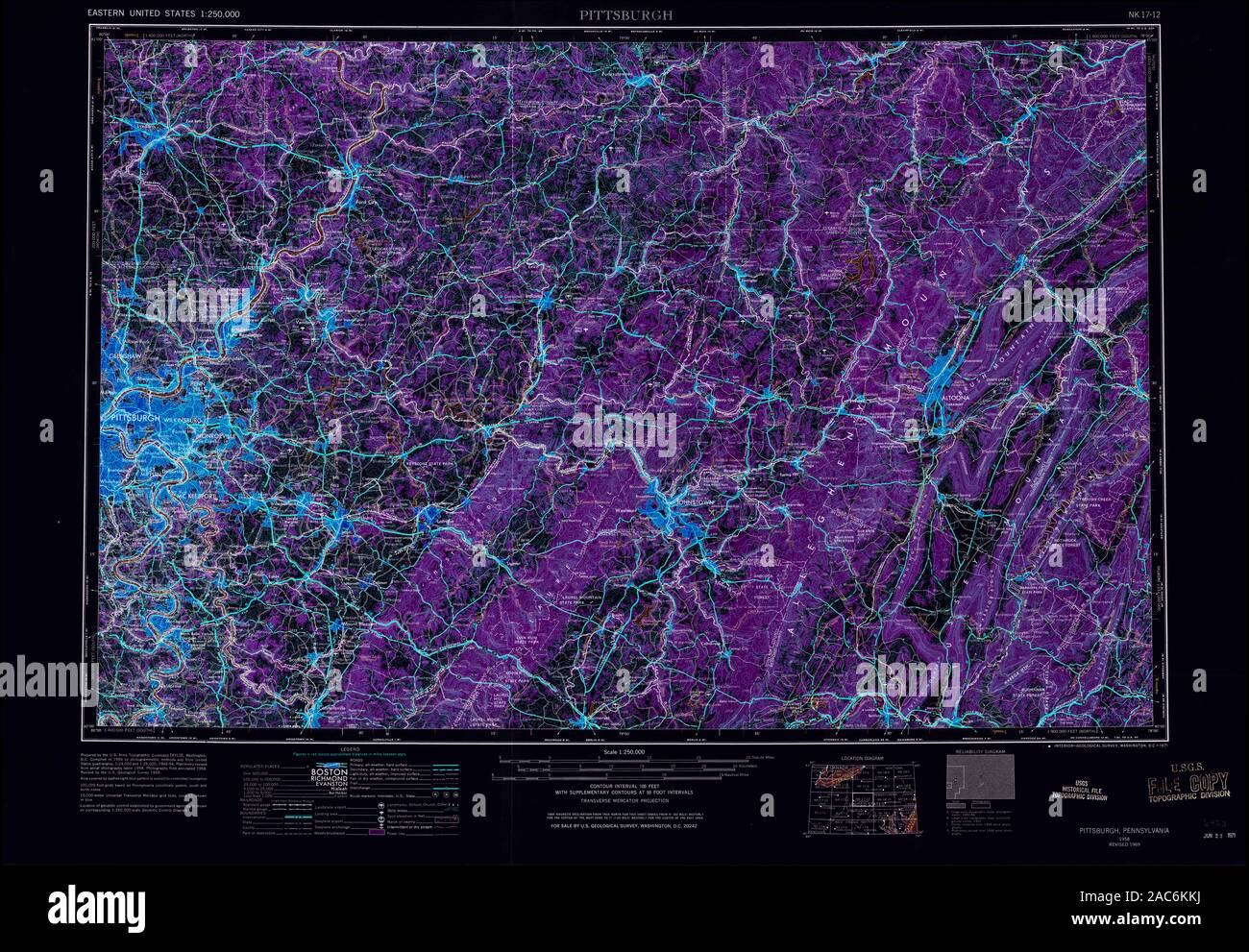 Pittsburgh historical map hi-res stock photography and images - Alamy