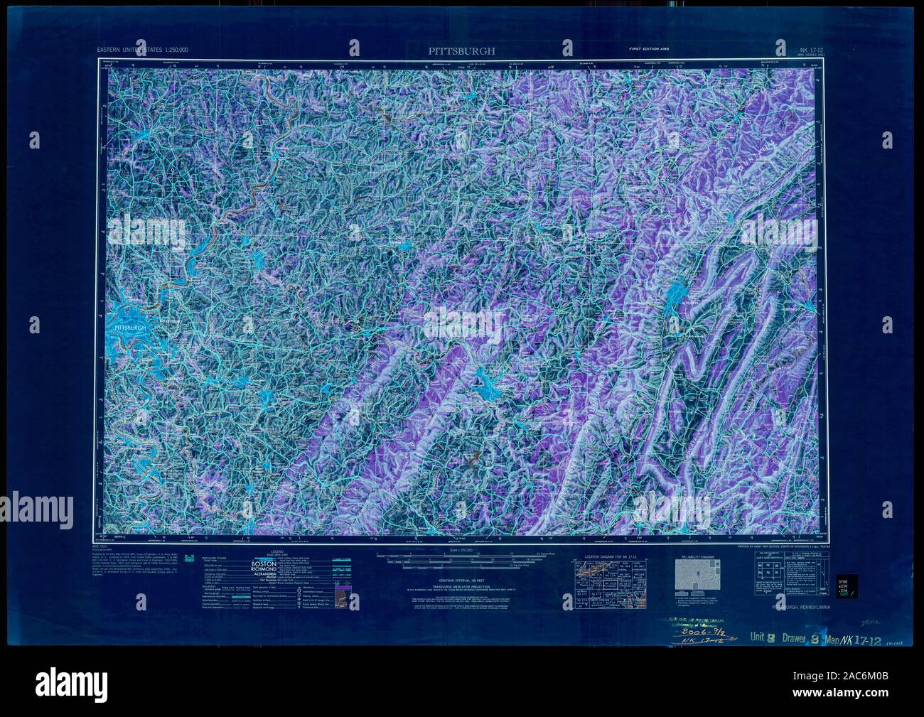 Pittsburgh historical map hi-res stock photography and images - Alamy