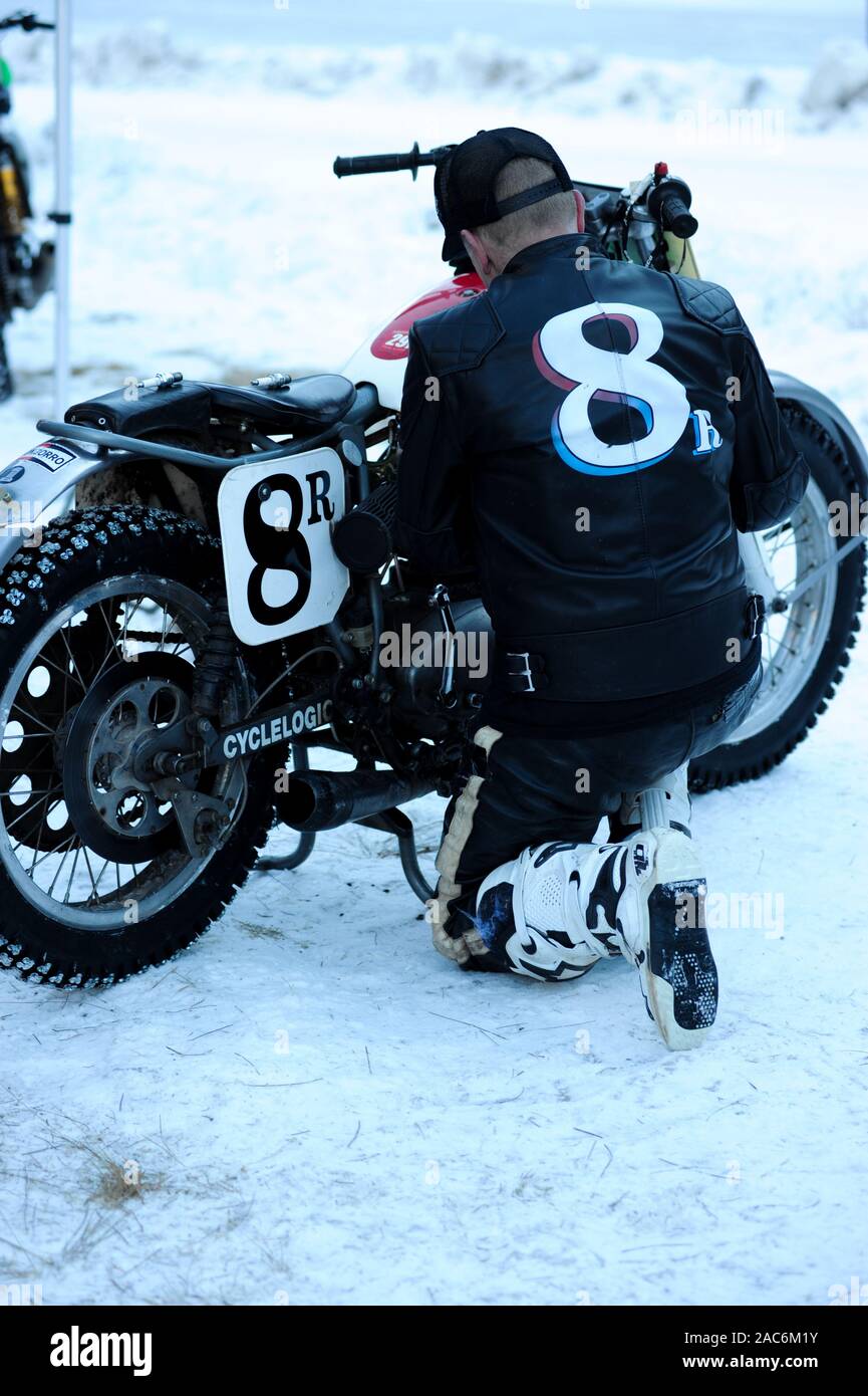 Motorcycle event on ice hi-res stock photography and images - Alamy