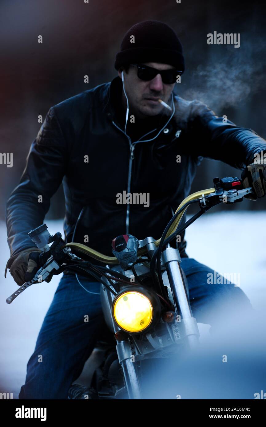 Motorcycle event on ice hi-res stock photography and images - Alamy