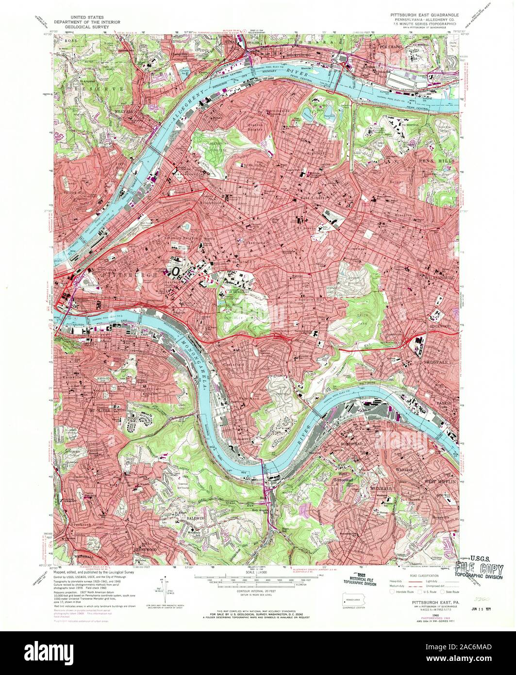 Pittsburgh historical map hi-res stock photography and images - Alamy