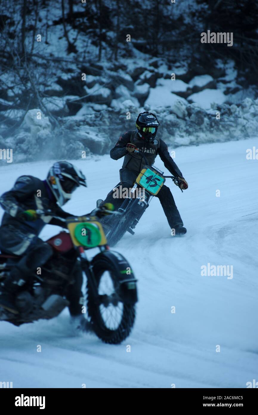 Motorcycle event on ice hi-res stock photography and images - Alamy
