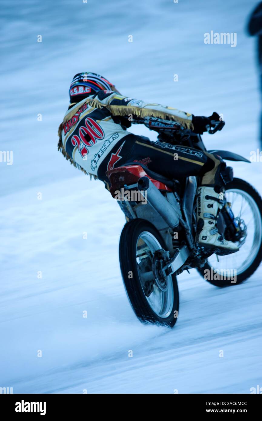 Motorcycle event on ice hi-res stock photography and images - Alamy