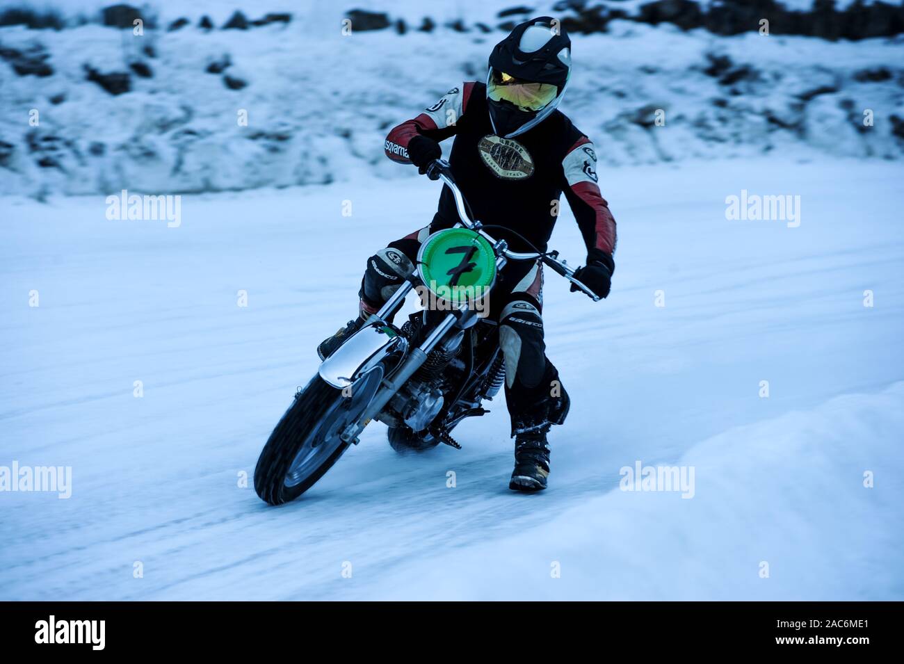Motorcycle event on ice hi-res stock photography and images - Alamy