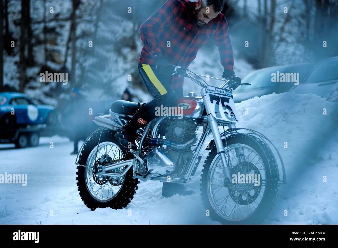 Motorcycle event on ice hi-res stock photography and images - Alamy