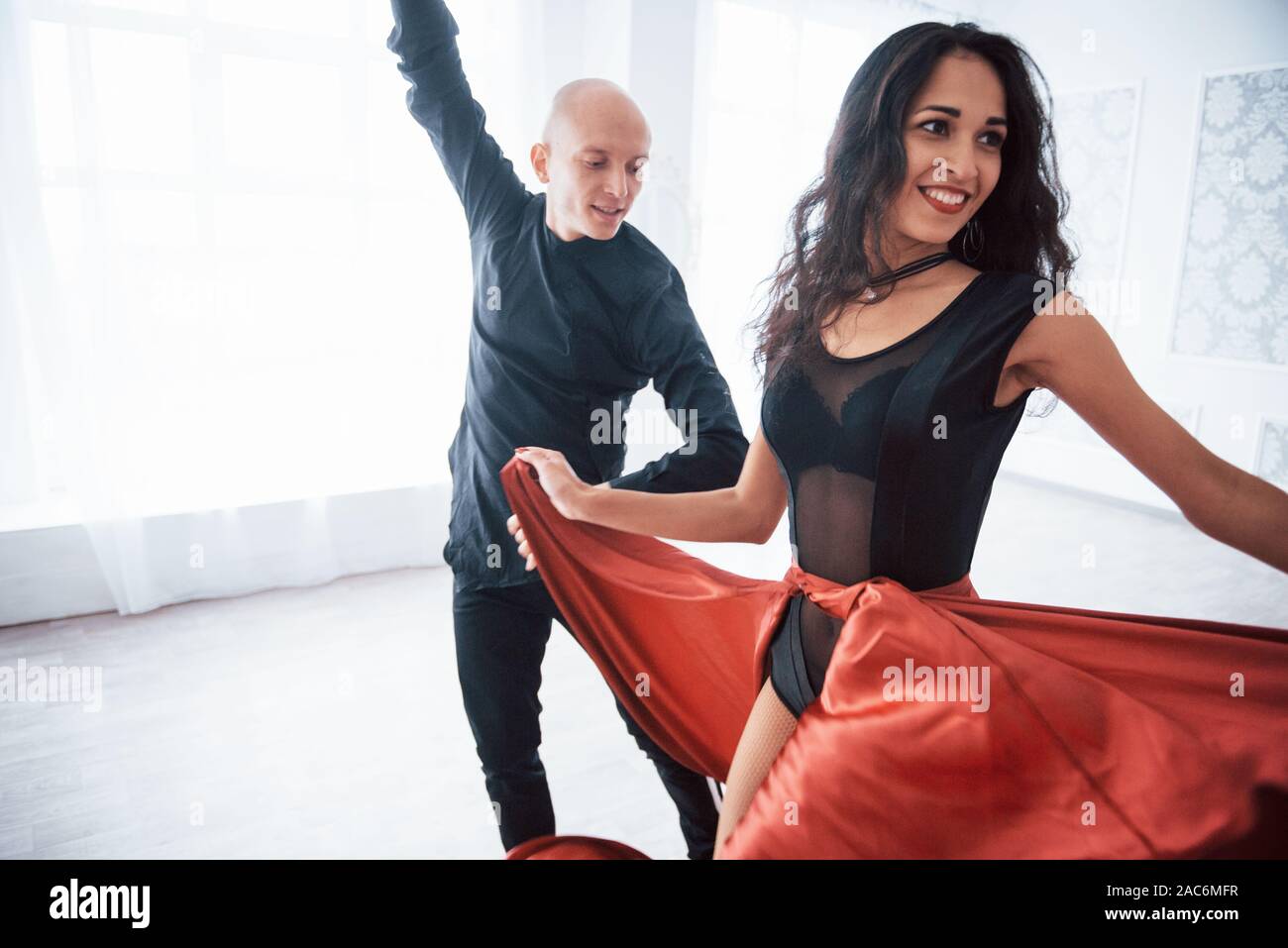 Woman man spinning dancing hi-res stock photography and images - Alamy