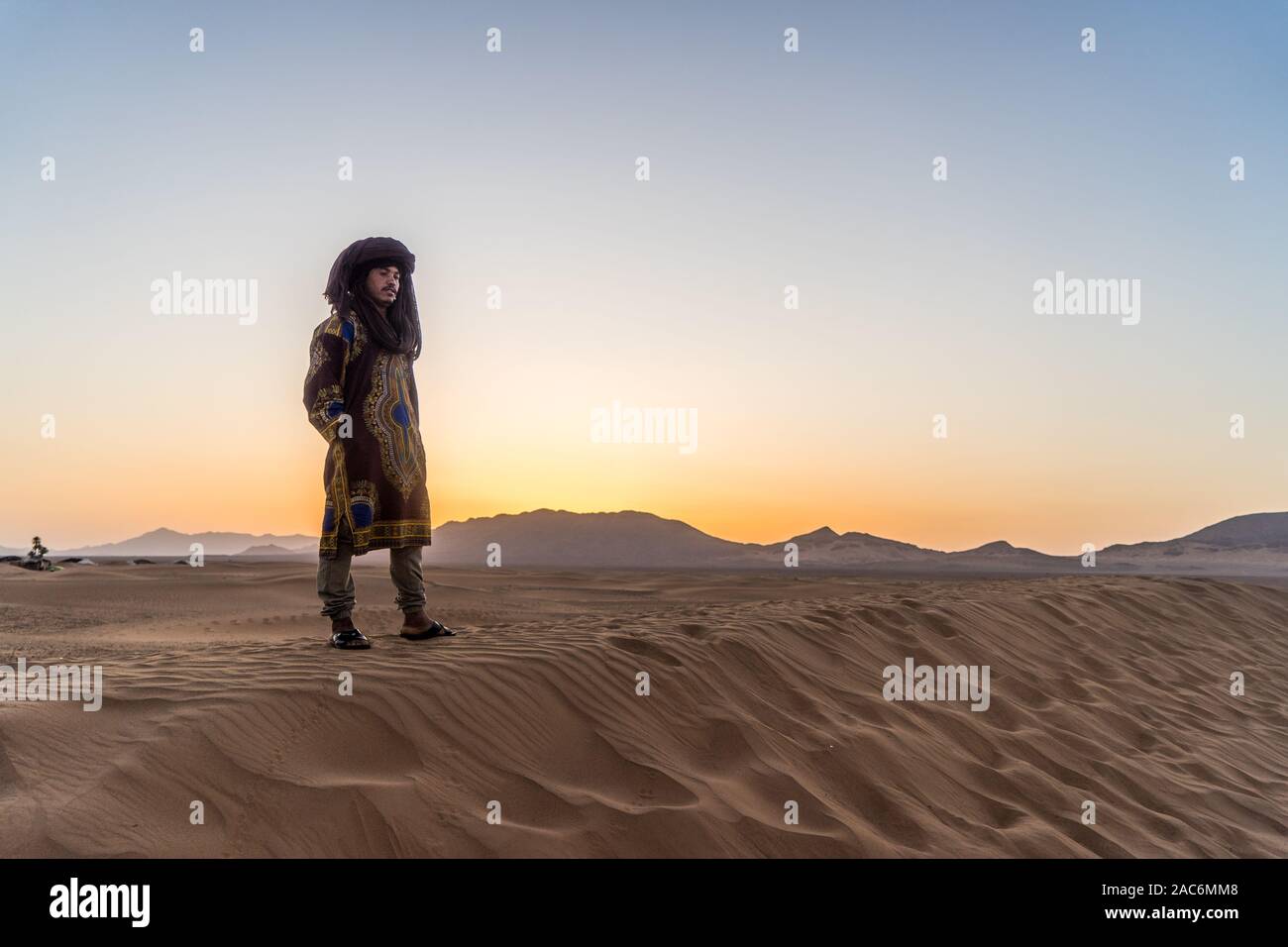 Sunrise over the Sahara of Morocco Stock Photo - Alamy