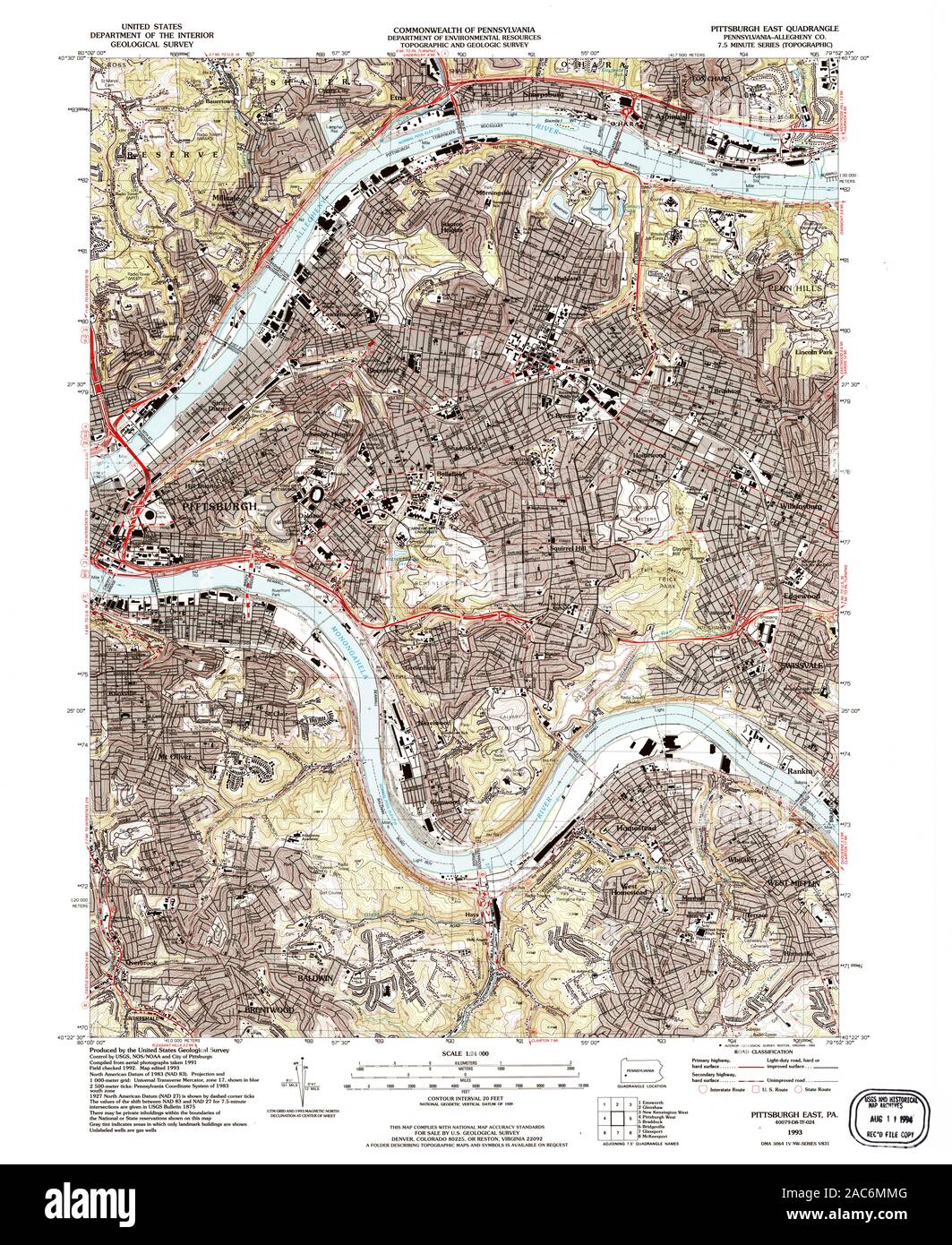 Pittsburgh historical map hi-res stock photography and images - Alamy