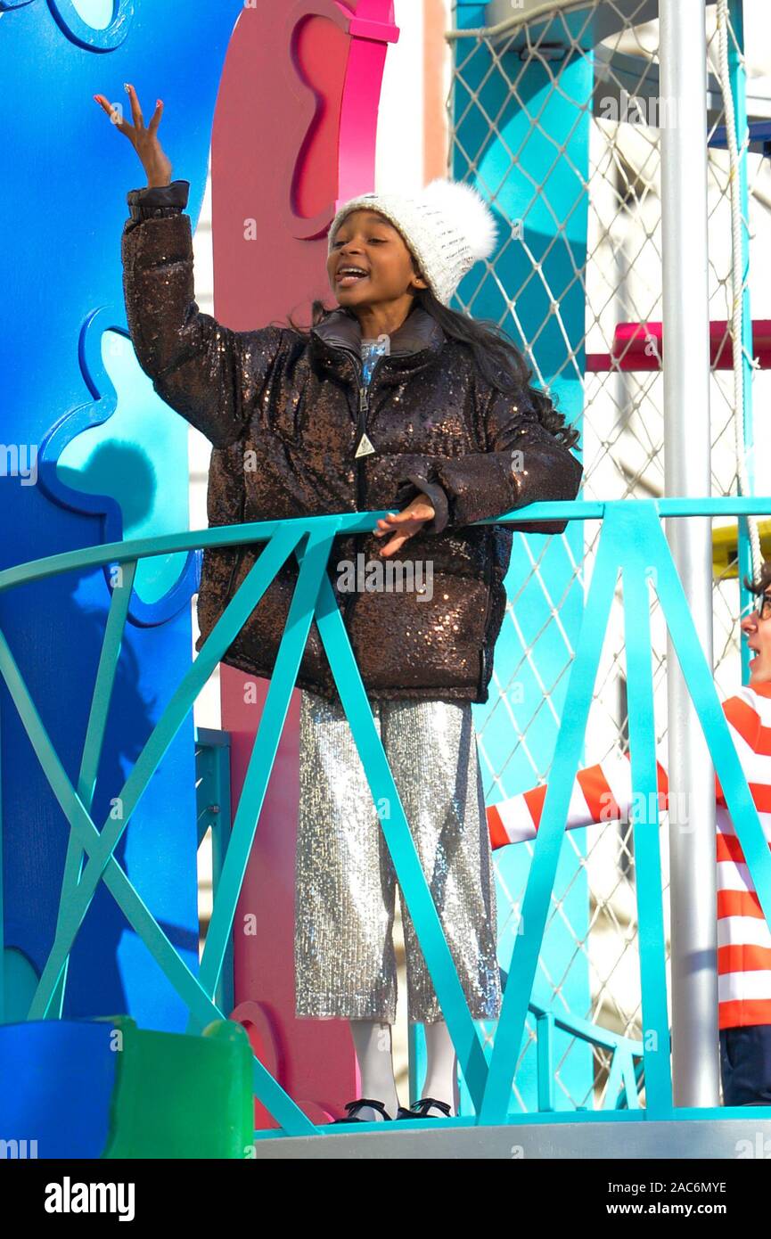 That Girl Lay Lay (Alaya High) rides a float Universal Playground ...