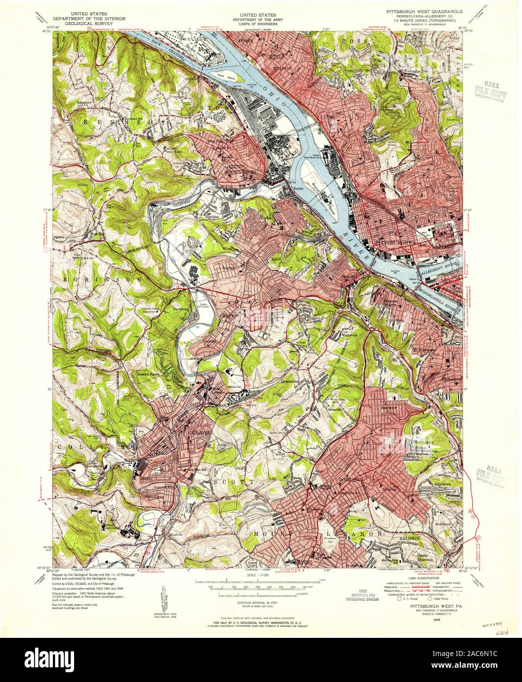 Pittsburgh historical map hi-res stock photography and images - Alamy