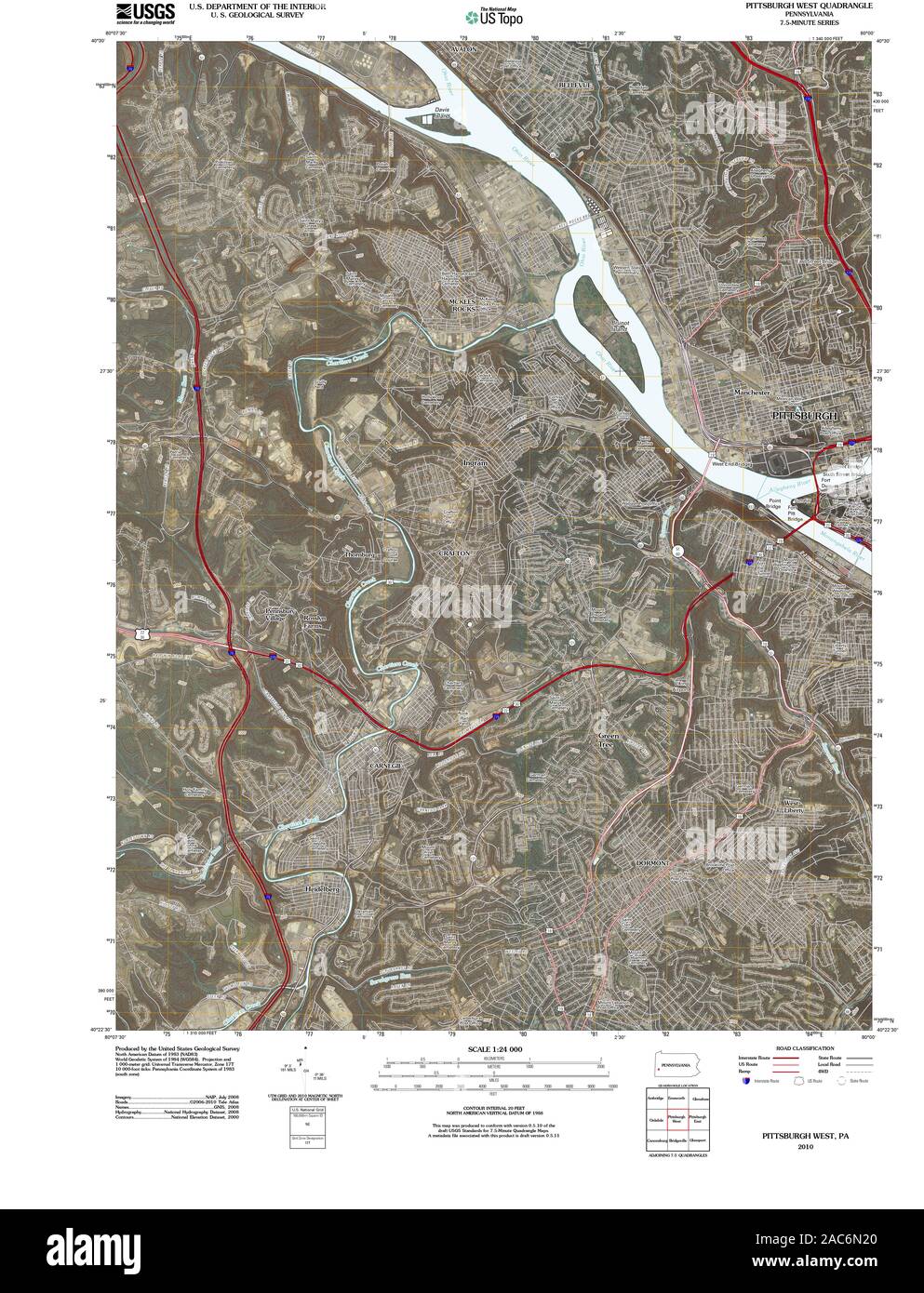 Pittsburgh historical map hi-res stock photography and images - Alamy