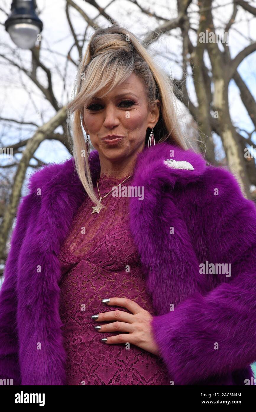 Debbie Gibson rides a float Shimmer and Shine by Nickelodeon during the ...