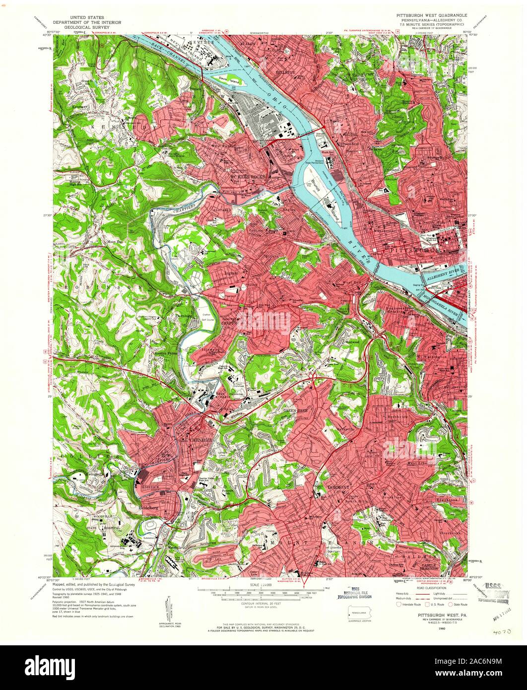 Pittsburgh historical map hi-res stock photography and images - Alamy