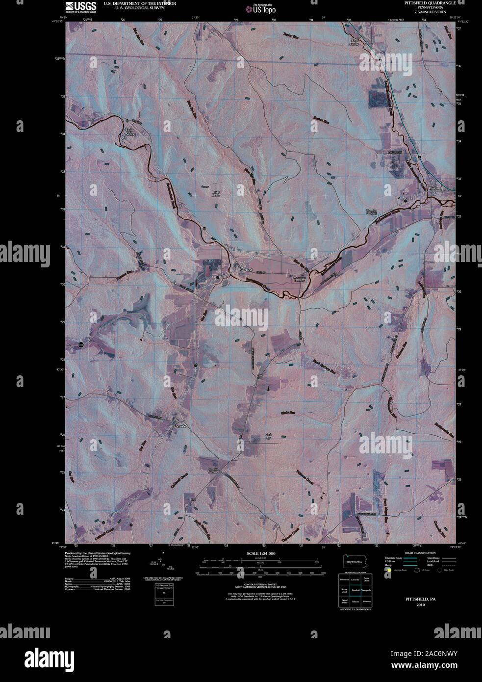 Pittsfield pennsylvania map hi-res stock photography and images - Alamy