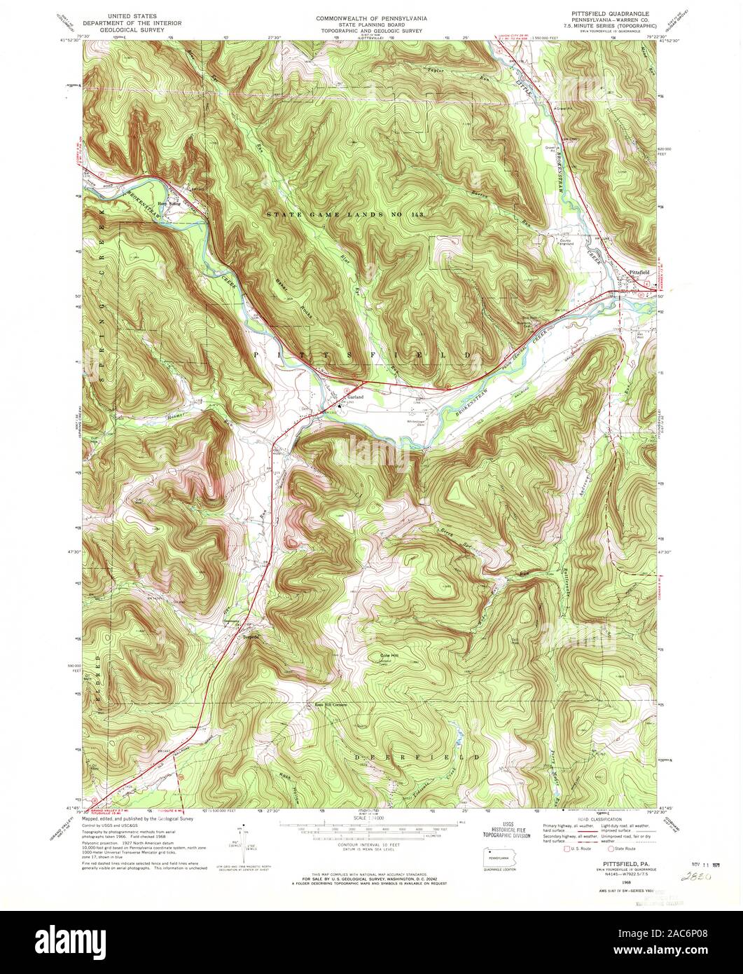 Pittsfield pennsylvania map hi-res stock photography and images - Alamy